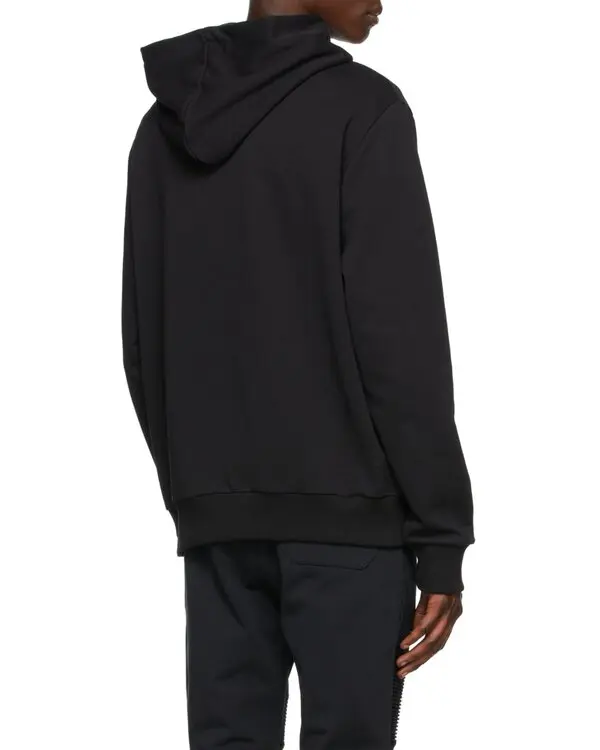 Balmain Cotton Sweatshirt With Embossed Silver Logo - Black