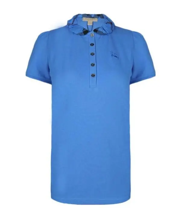 Burberry Button Polo Shirt - Blue