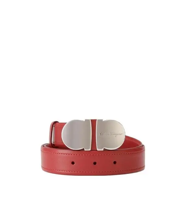 FERRAGAMO Logo Buckle Belt - Red