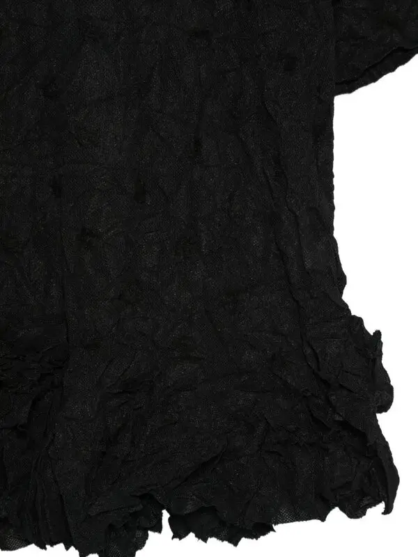 Comme Des Garçons Crew Neck Short-sleeved T-shirt With Ruffle Detail