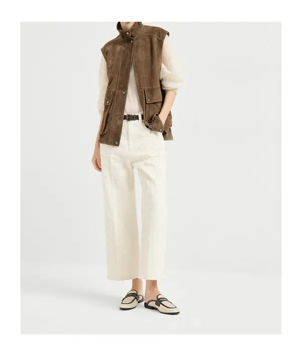 Brunello Cucinelli Sleeveless Zipper And Snap Front Vest