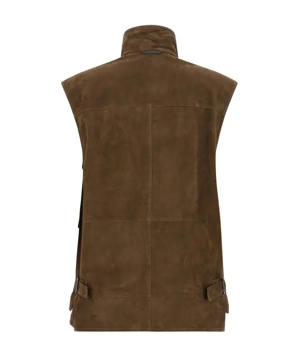 Brunello Cucinelli Sleeveless Zipper And Snap Front Vest