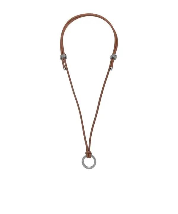 Brunello Cucinelli Monili Glasses Cord With Adjustable Knots - Brown