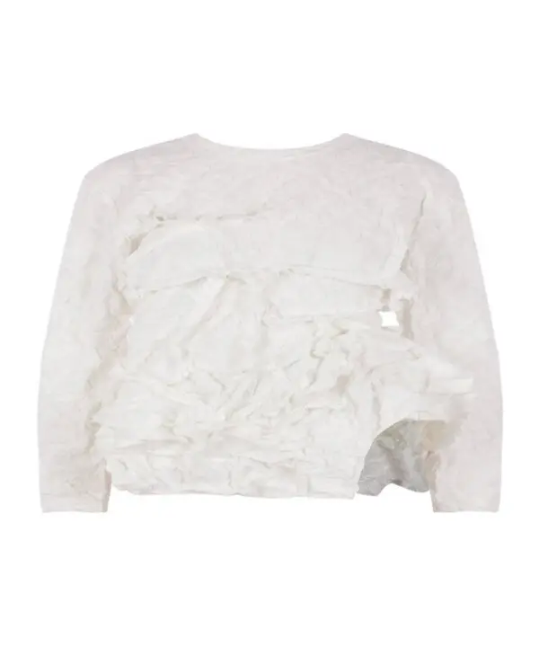 Comme Des Garçons Long-sleeved Top - White