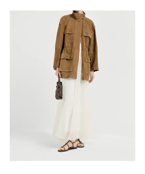 Brunello Cucinelli Suede Safari Jacket