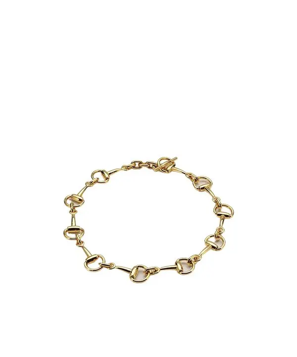 Gucci Horsebit Motif Necklace - Golden