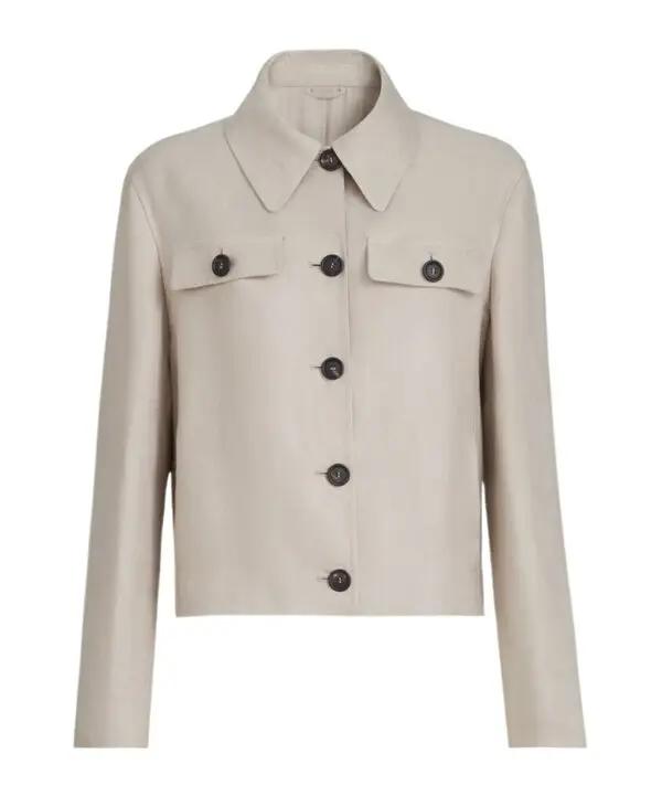 Brunello Cucinelli Buttoned Shirt Blazer - Beige