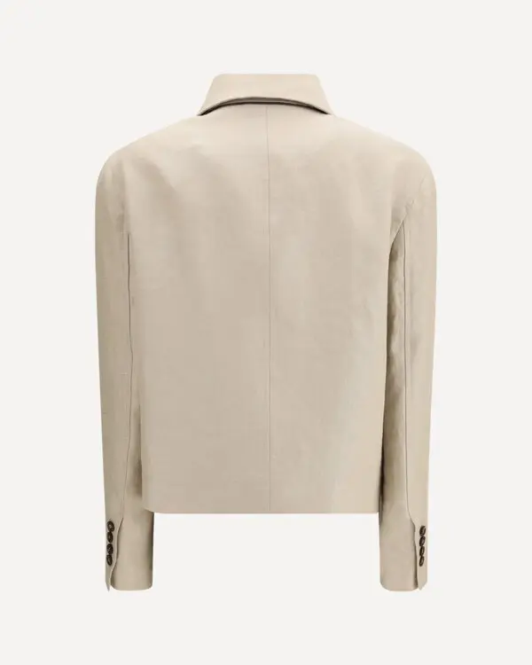 Brunello Cucinelli Buttoned Shirt Blazer - Beige