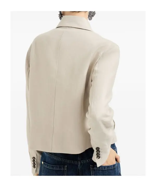 Brunello Cucinelli Buttoned Shirt Blazer - Beige