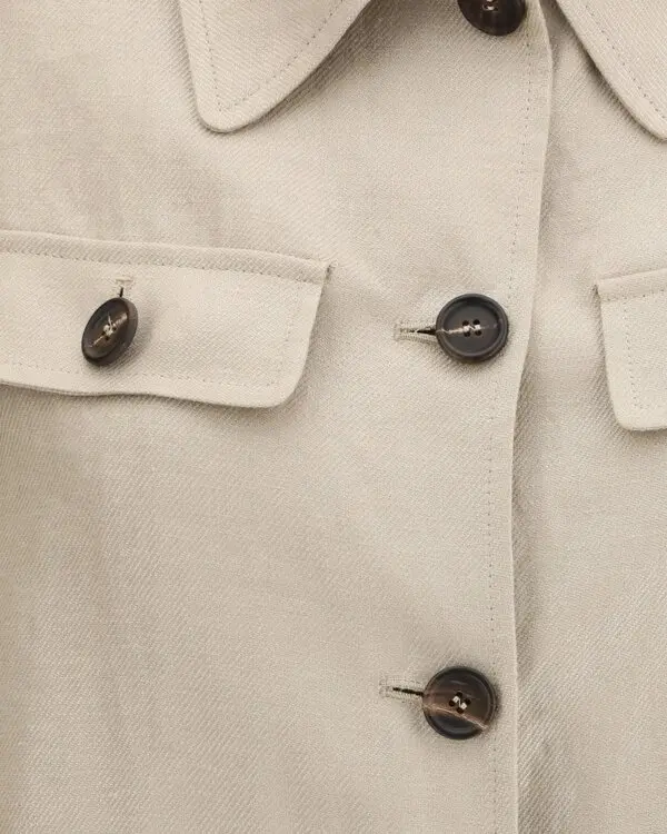 Brunello Cucinelli Buttoned Shirt Blazer - Beige