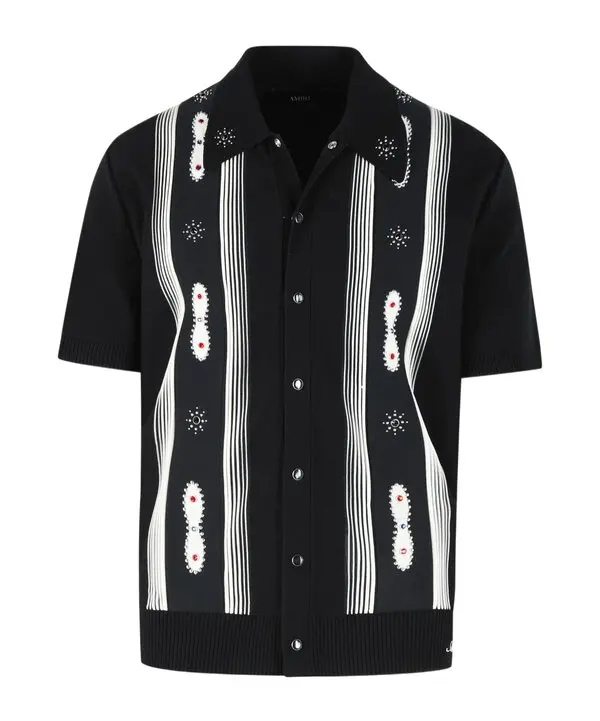 Amiri Embellished Striped Shirt
