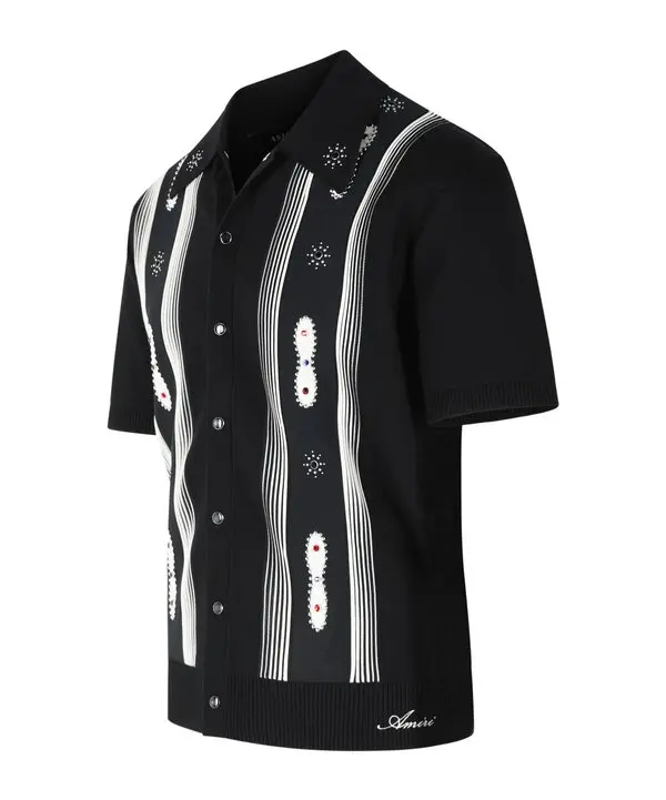 Amiri Embellished Striped Shirt