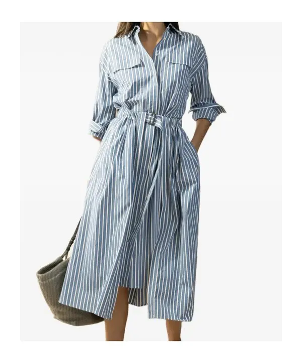 Brunello Cucinelli Striped Shirt Dress