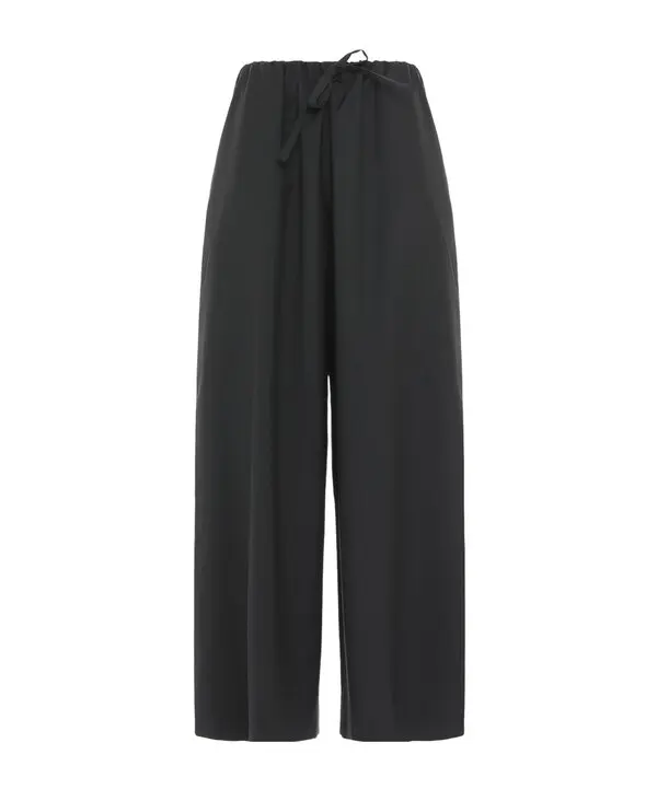 TOTEME Wide-leg Drawstring Trousers - Black