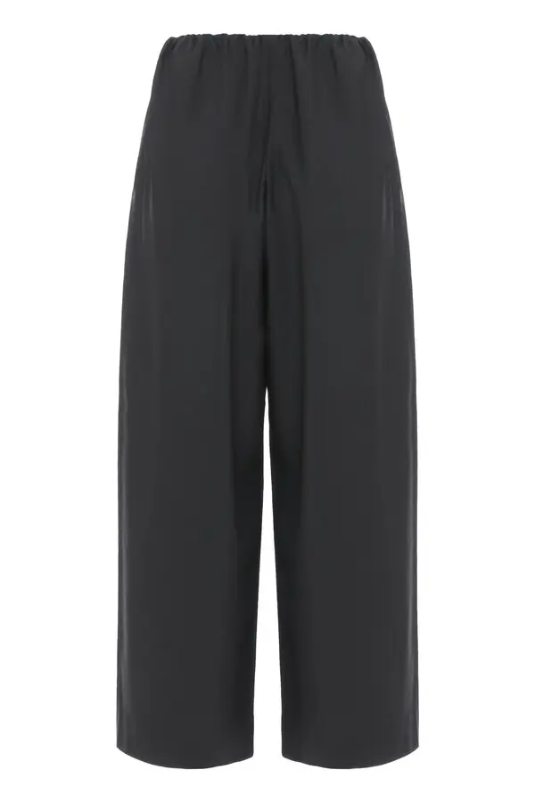 TOTEME Wide-leg Drawstring Trousers - Black