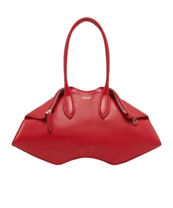 Alexander McQueen Manta Zip Shoulder Bag - Red