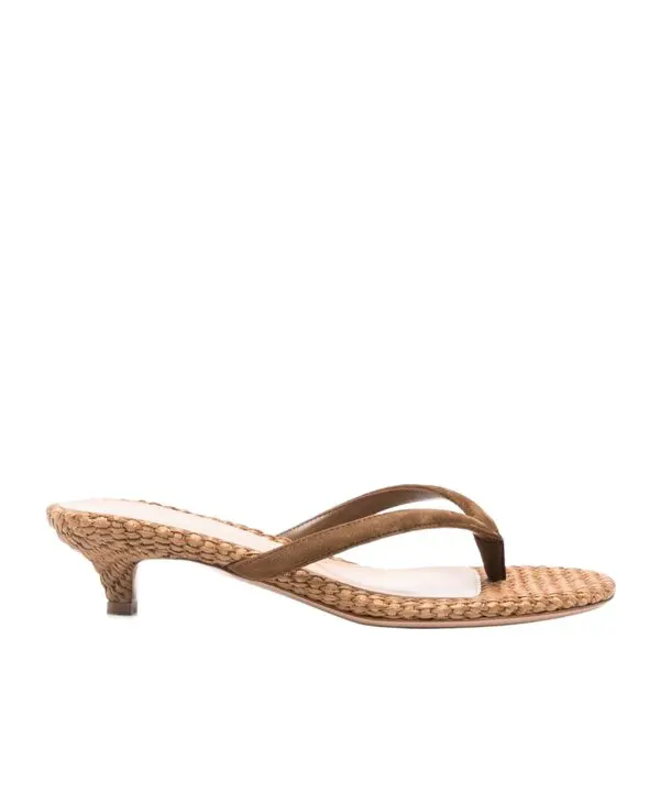 GIANVITO ROSSI Calypso Thong Strap Sandals - Nude