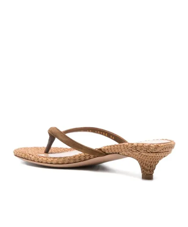 GIANVITO ROSSI Calypso Thong Strap Sandals - Nude