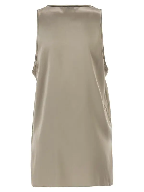 Brunello Cucinelli Satin Sleeveless Blouse