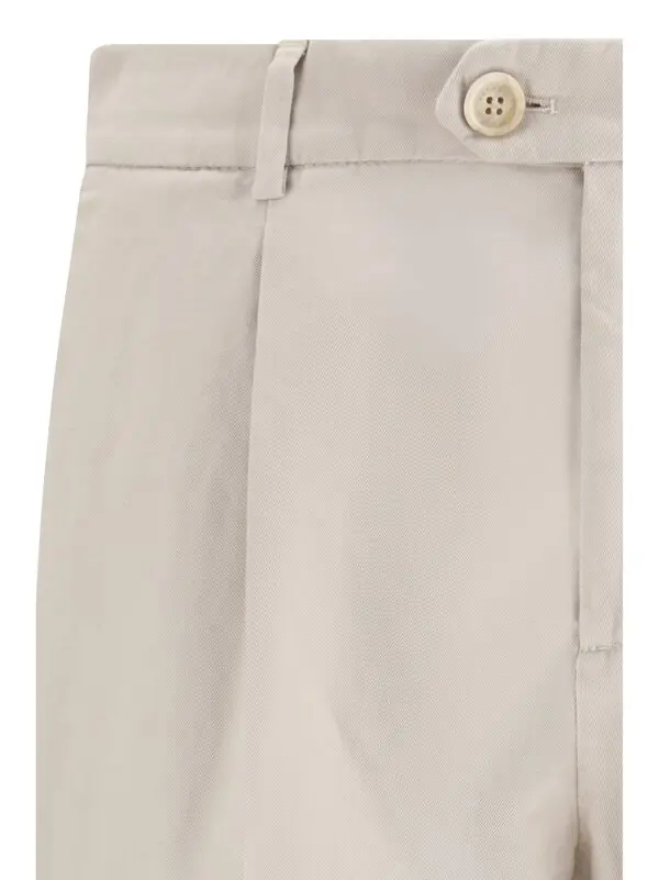 Brunello Cucinelli Leisure-fit Pleated Gabardine Trousers - Nude