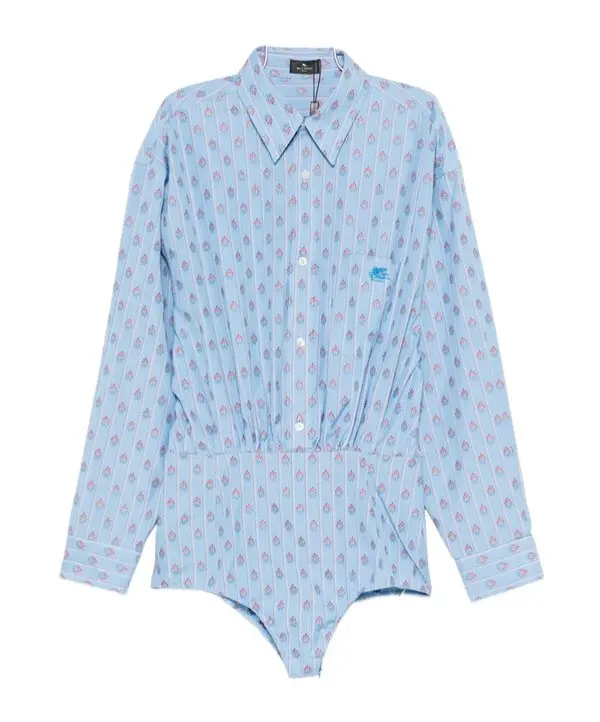 Etro Printed Striped Bodysuit