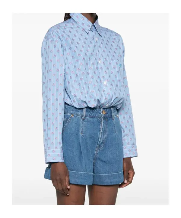 Etro Printed Striped Bodysuit