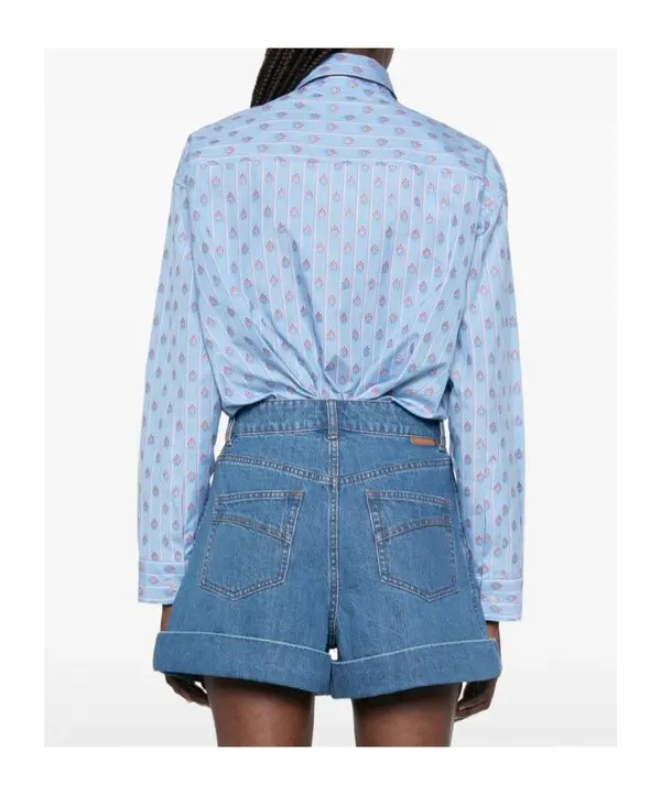 Etro Printed Striped Bodysuit