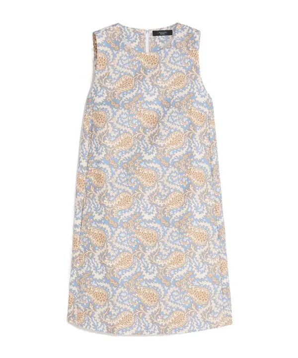 Max Mara Printed Cotton A-line Dress - Nude