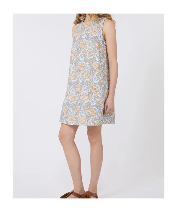 Max Mara Printed Cotton A-line Dress - Nude