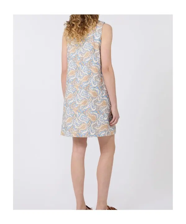 Max Mara Printed Cotton A-line Dress - Nude