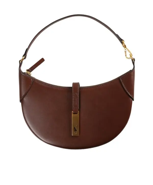 Polo Ralph Lauren Logo Plaque Zipped Mini Shoulder Bag - Acorn