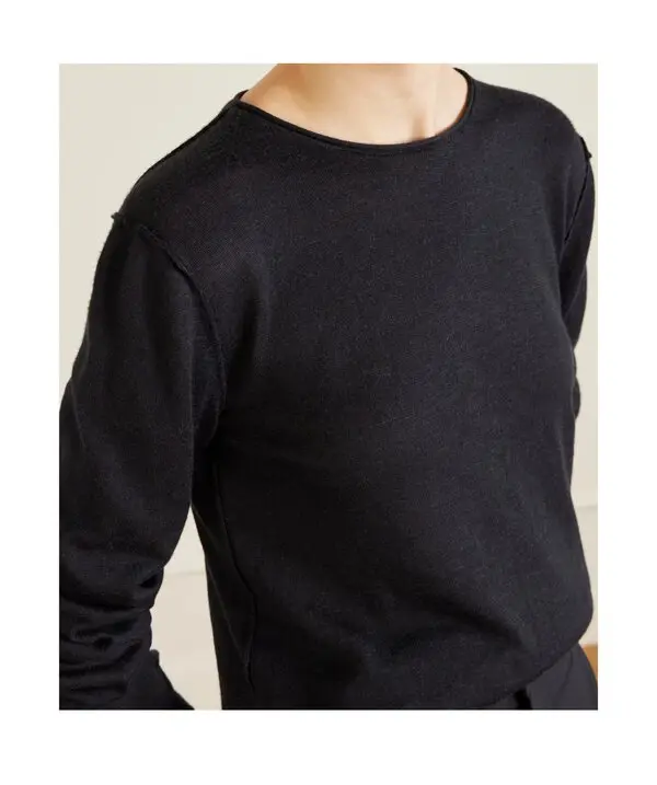 THE ROW Long Sleeve Top - Black