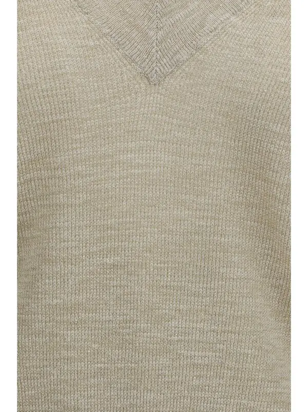 Brunello Cucinelli Rib Knit V-neck Sweater - C6894