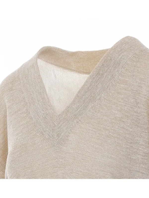 Brunello Cucinelli Rib Knit V-neck Sweater - C6894