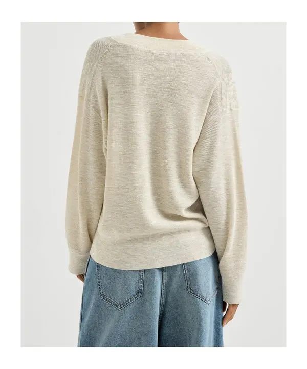 Brunello Cucinelli Rib Knit V-neck Sweater - C6894