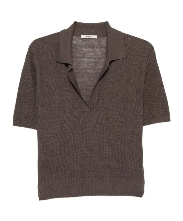 Barena Venezia Vibia Risada Open Collar Knitted Top
