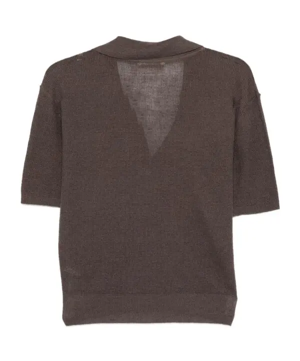 Barena Venezia Vibia Risada Open Collar Knitted Top