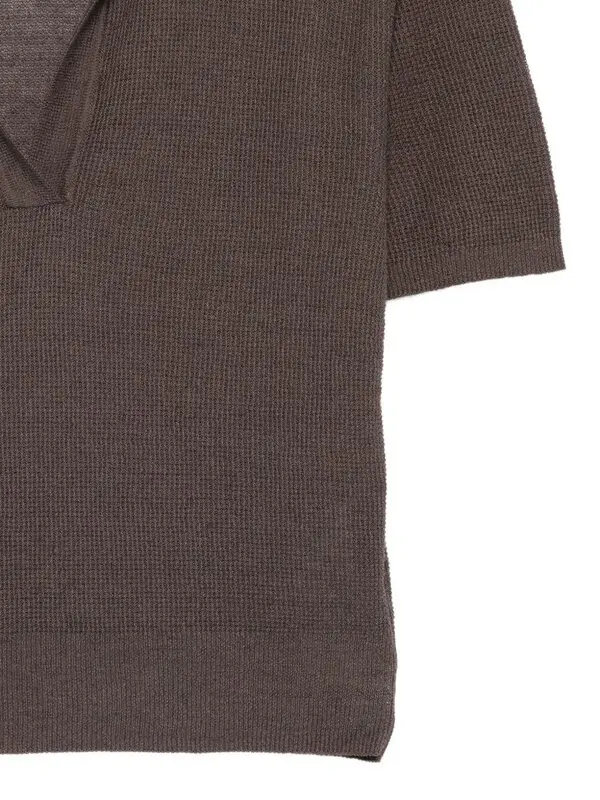 Barena Venezia Vibia Risada Open Collar Knitted Top
