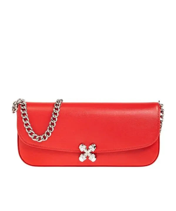 Alexander McQueen Skull Flower Chain Clutch Bag