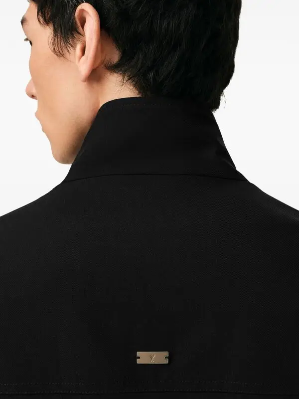 AMI Paris Harrington Jacket With Horn Button Details - Black