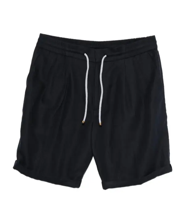 Brunello Cucinelli Pleated Drawstring Shorts - Black