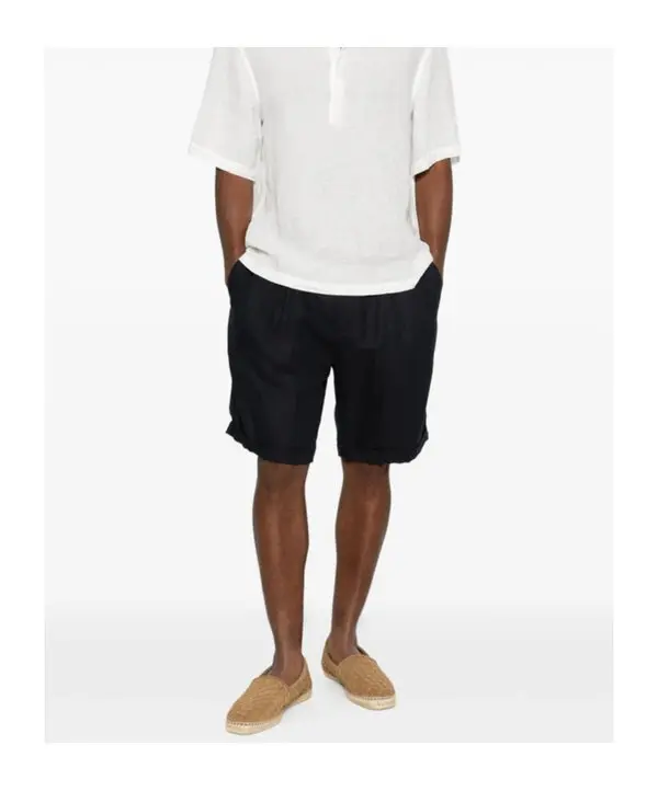 Brunello Cucinelli Pleated Drawstring Shorts - Black