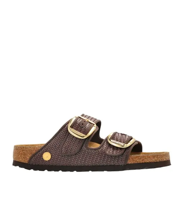 BIRKENSTOCK Arizona Raffia Buckle-strap Sandals - Brown