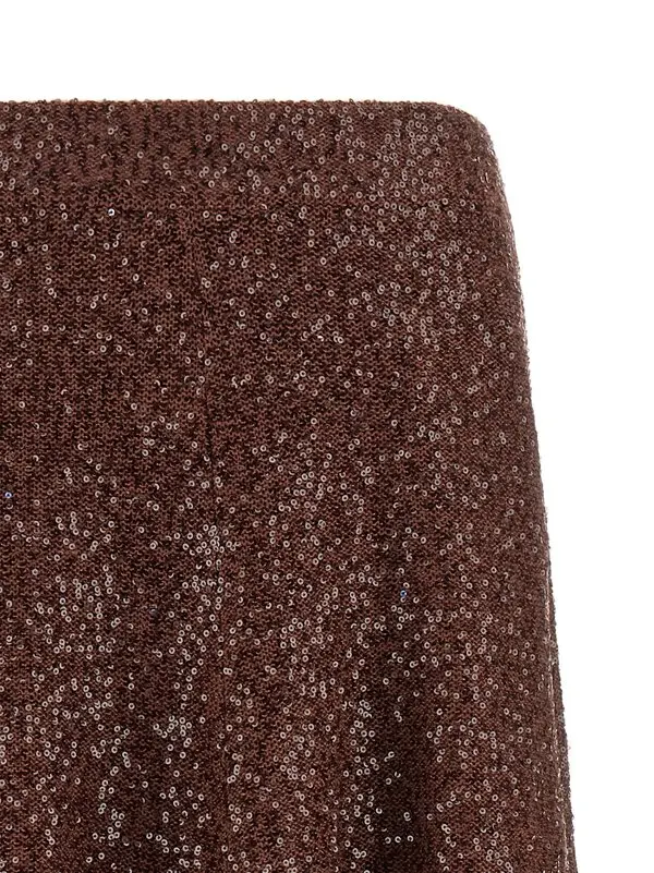 Brunello Cucinelli Sequined Midi Skirt - Red