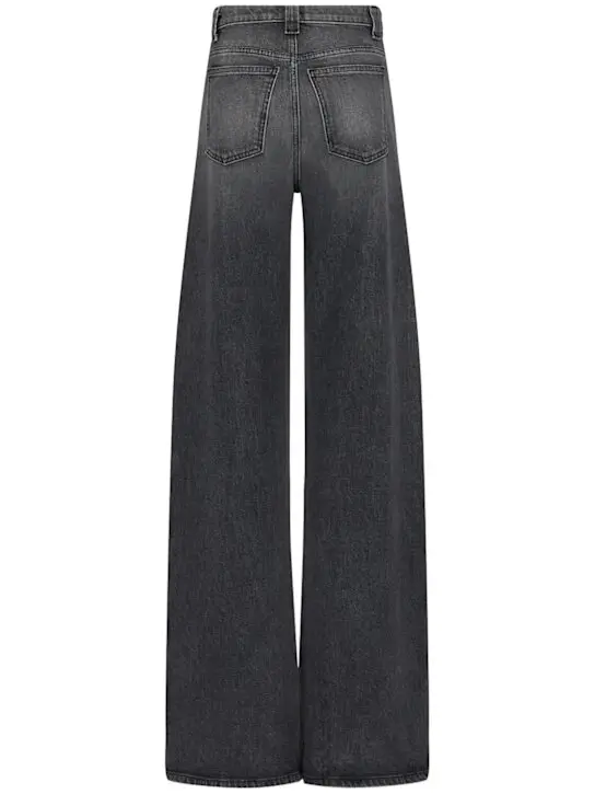 Khaite Dane High-waisted Wide-leg Jeans - Black