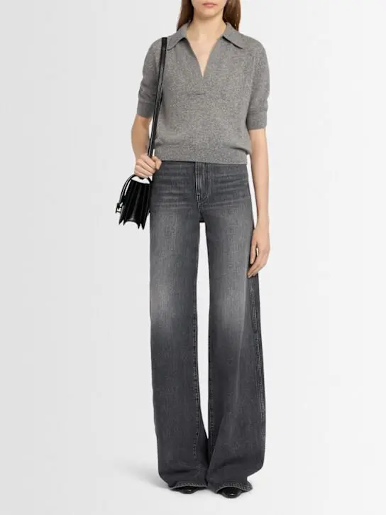 Khaite Dane High-waisted Wide-leg Jeans - Black