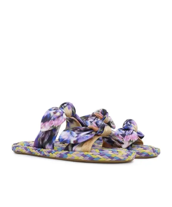 Zimmermann Flat Slides With Bow Detailing - Multicolor