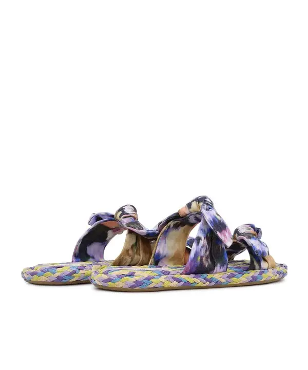 Zimmermann Flat Slides With Bow Detailing - Multicolor