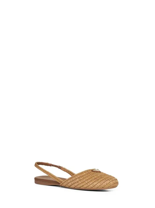 Prada Raffia Slingback Ballet Flats