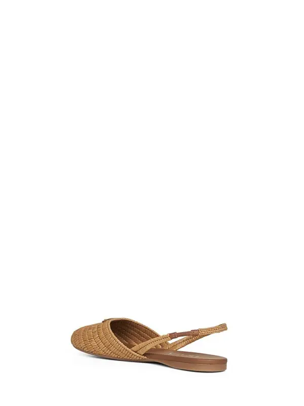 Prada Raffia Slingback Ballet Flats